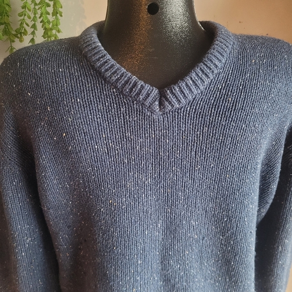 Britches | Sweaters | Britches Mens Blue Speckled Knit Sweater Szs ...